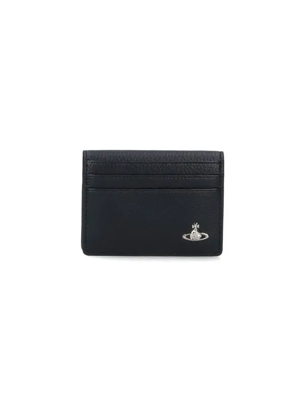 VIVIENNE WESTWOOD Bi-fold Card Holder "orb - Black