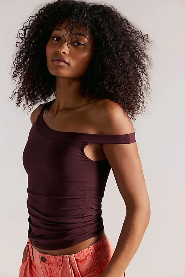 Free People Round Two Asymmetrical Tank - Fp Fudge