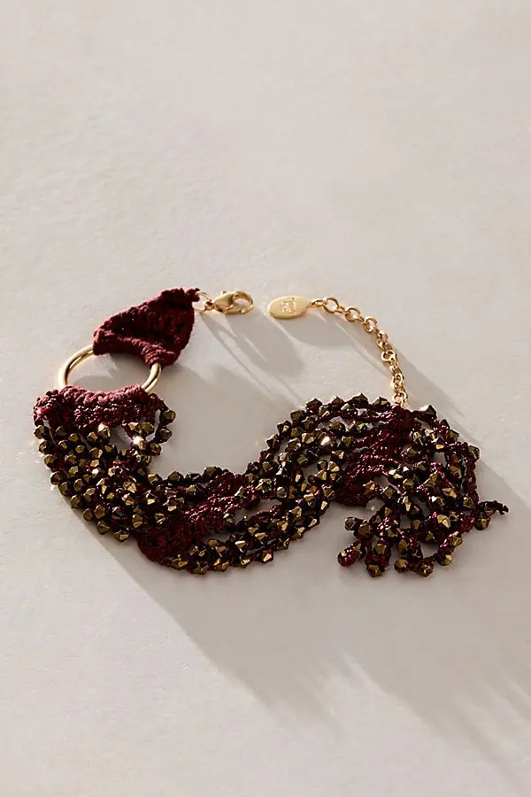 ARIANA OST Jinx Beaded Anklet - Chocolate