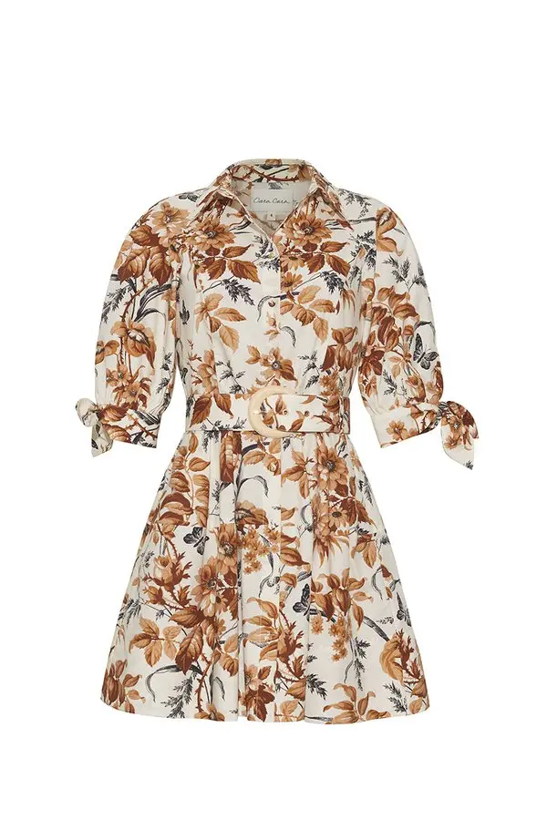 Cara Cara Caro Mini Printed Dress - Windsor Egret
