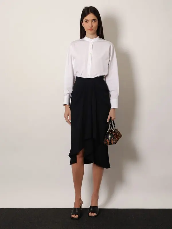 Givenchy Draped Midi Skirt - Black