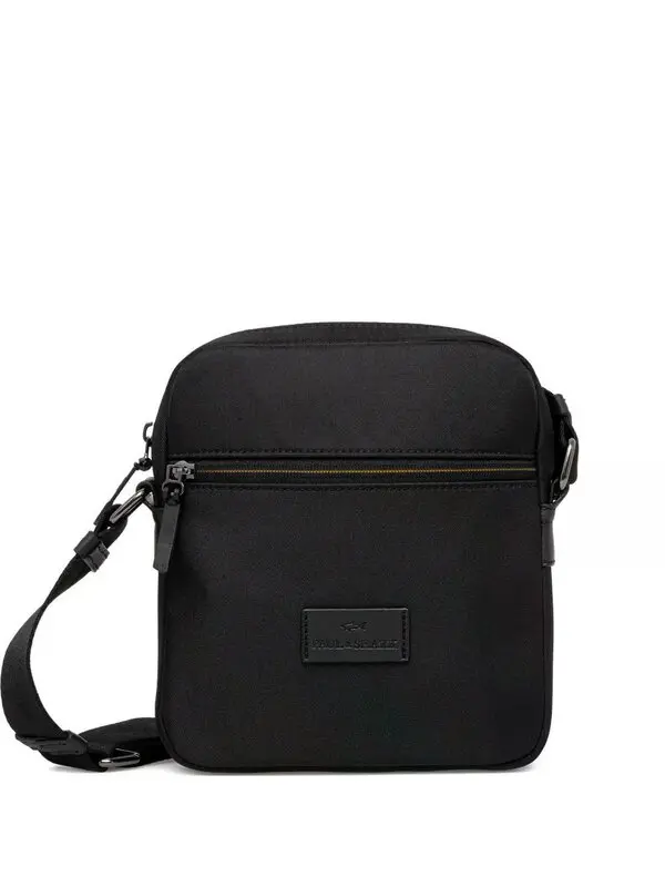 Paul & Shark Zip-up Messenger Bag - Black