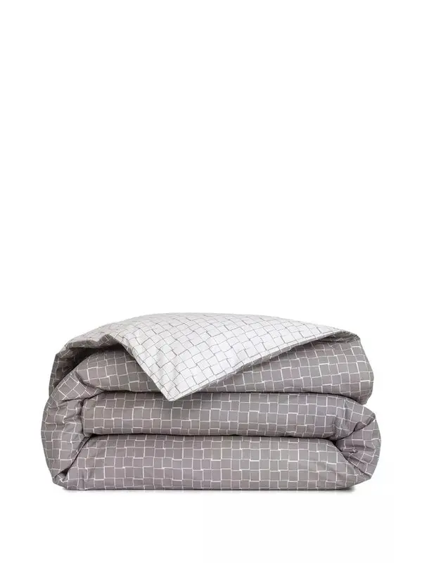 Lacoste Check Duvet Cover - Grey