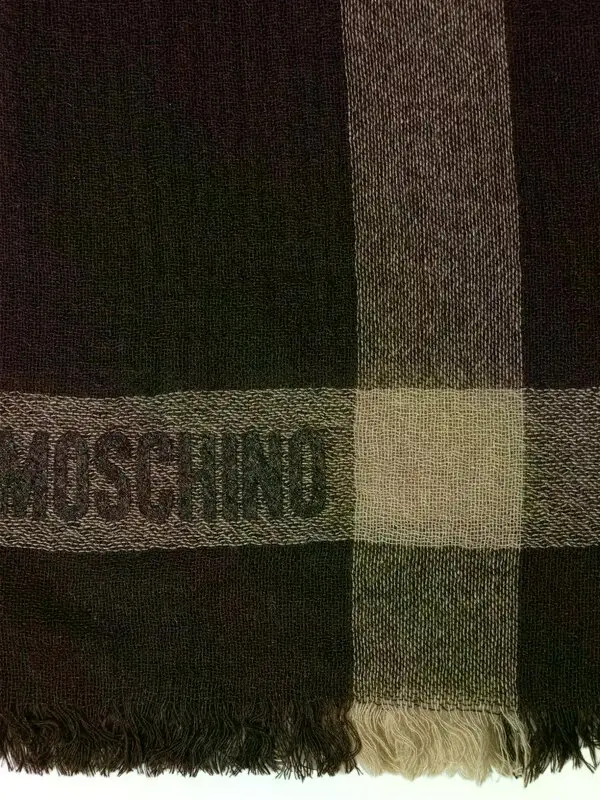Moschino Stripe Fringed Scarf