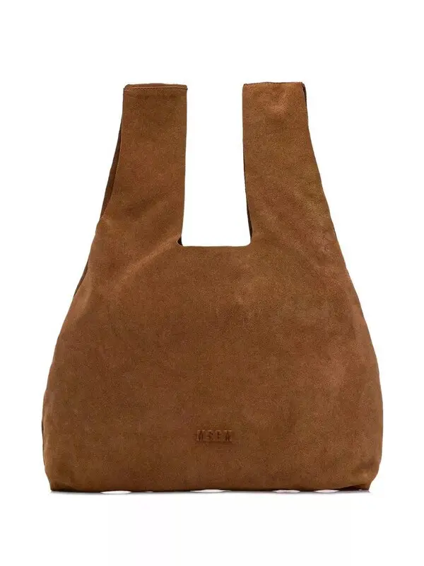 MSGM Embossed Suede Tote