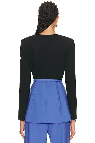 Carolina Herrera Belted Crewneck Jacket