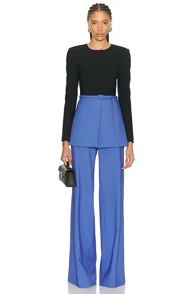 Carolina Herrera Belted Crewneck Jacket
