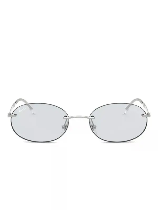 Ray-ban Oval-frame Glasses - Silver