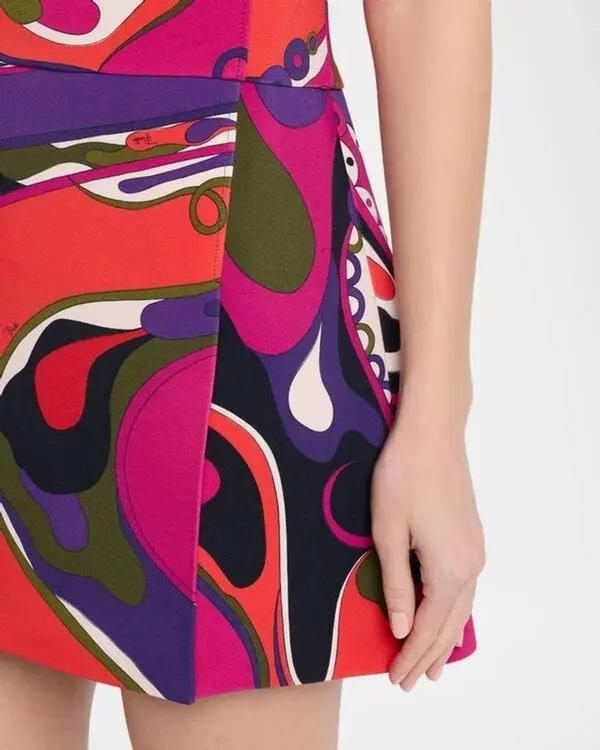 Emilio Pucci Orchidee-print Cady Mini Dress - Multicolor