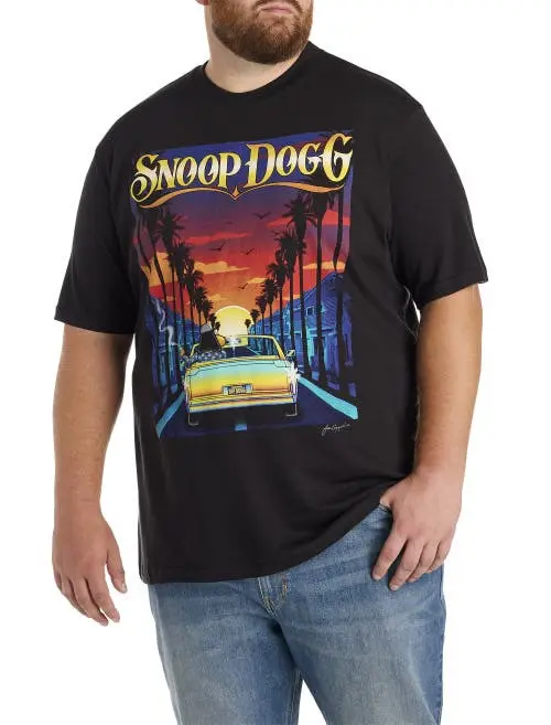 TRUE NATION BY DXL Big & Tall Snoop California Cruise Graphic Tee - Black
