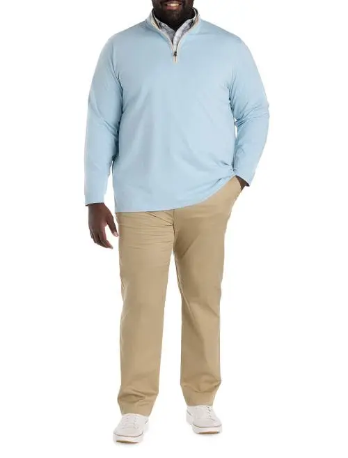 OAK HILL BY DXL Big & Tall 1/4-zip Performance Pullover Sweater