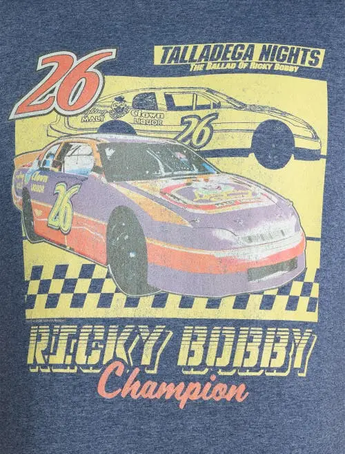 TRUE NATION BY DXL Big & Tall Ricky Bobby Car Race Flag Graphic Tee