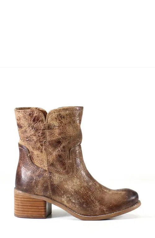 DIBA TRUE West Haven Distressed Suede Bootie With Stacked Heel