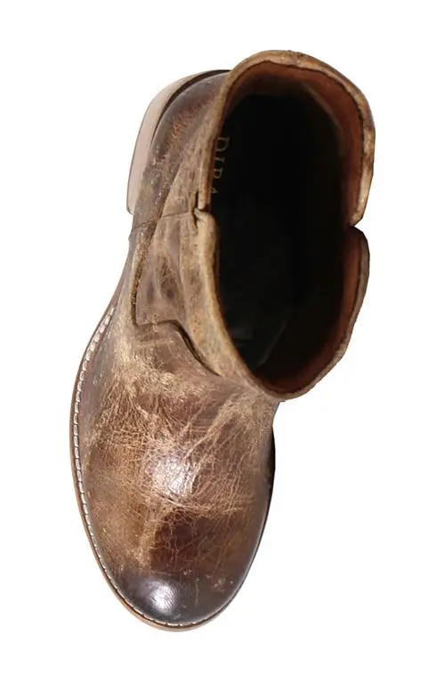 DIBA TRUE West Haven Distressed Suede Bootie With Stacked Heel