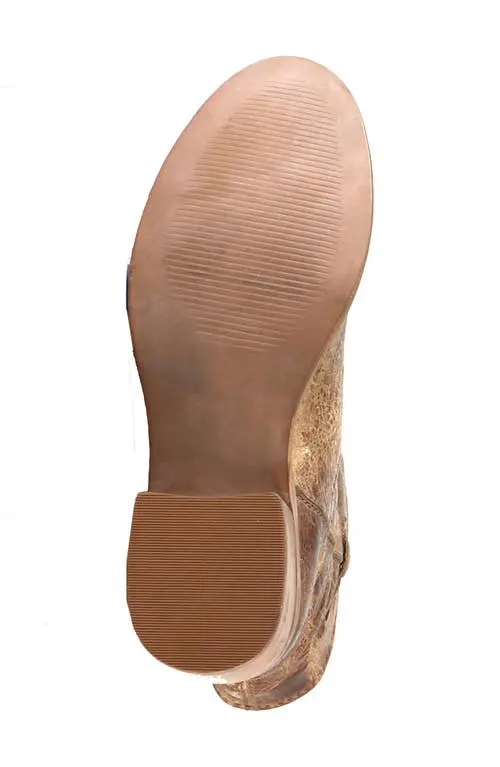DIBA TRUE West Haven Distressed Suede Bootie With Stacked Heel