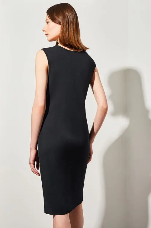 Ming Wang Sleeveless Sheath Knit Dress