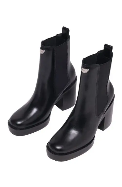 Maje Heeled Leather Chelsea Boots