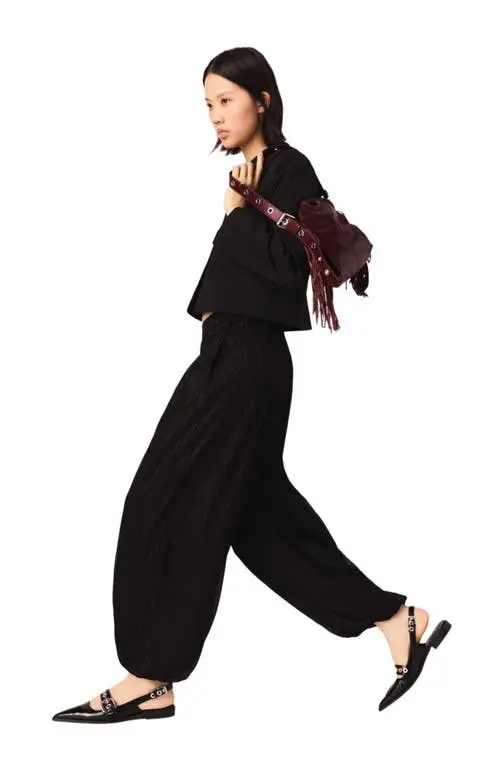 Maje Metallic Harem Trousers