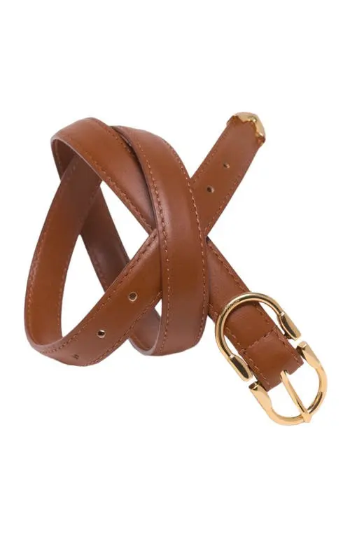 Maje Double-buckle Leather Belt - Camel