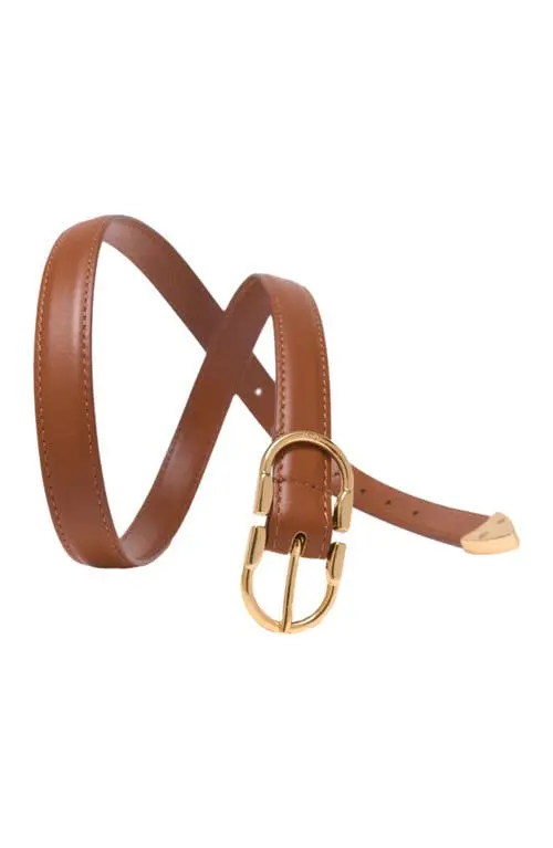 Maje Double-buckle Leather Belt - Camel