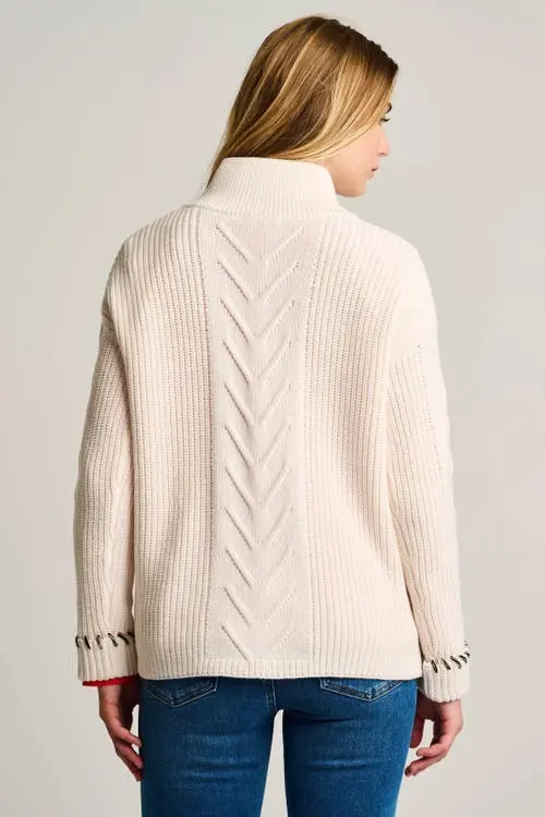 Lisa Todd Cable Stitch Zip-up Cardigan