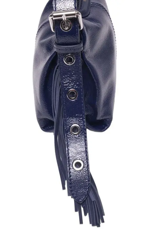 Maje Naplak Leather Miss M Mini Bag - Navy