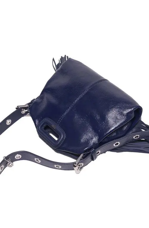 Maje Naplak Leather Miss M Mini Bag - Navy