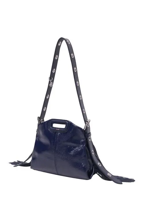 Maje Naplak Leather Miss M Mini Bag - Navy