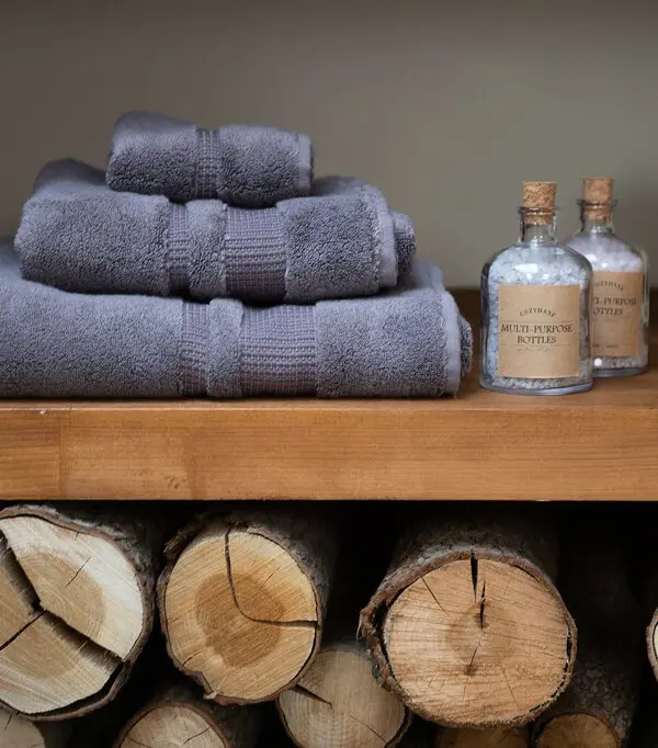 HAMAM Cotton Pera Bath Towel - Grey