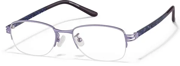 Zenni Oval Mixed Frame Glasses - Purple