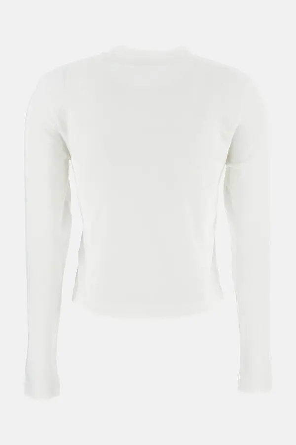 Jacquemus Grosgrain Logo Cropped T-shirt - Bianco
