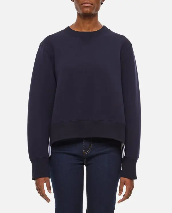 Sacai Pullover With Pleated Back - Blue