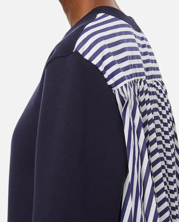 Sacai Pullover With Pleated Back - Blue