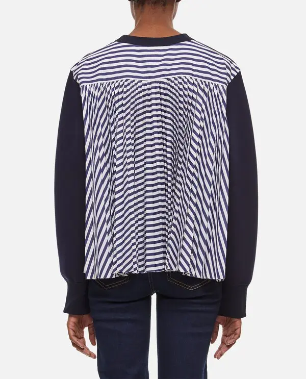 Sacai Pullover With Pleated Back - Blue