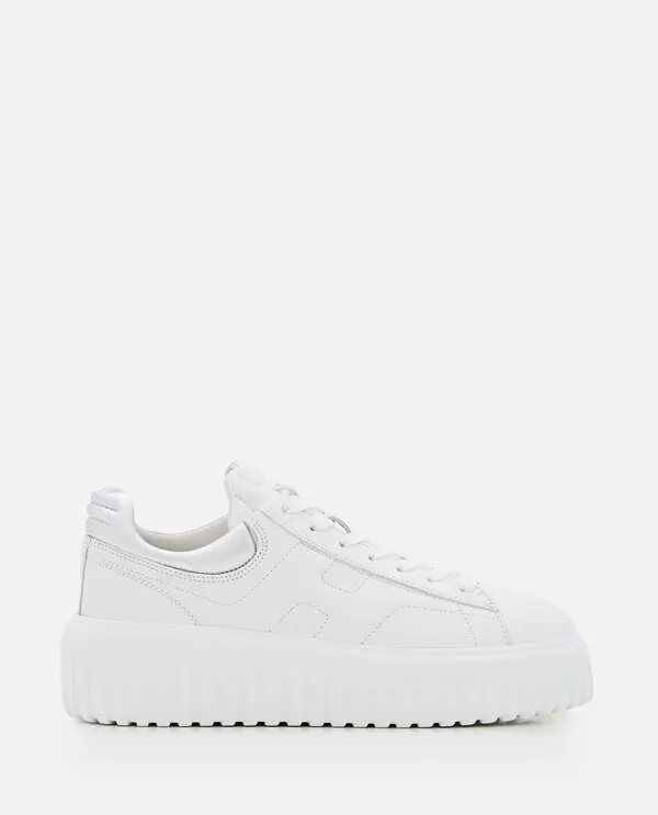 Hogan Laced Sneakers With H-stripes - White