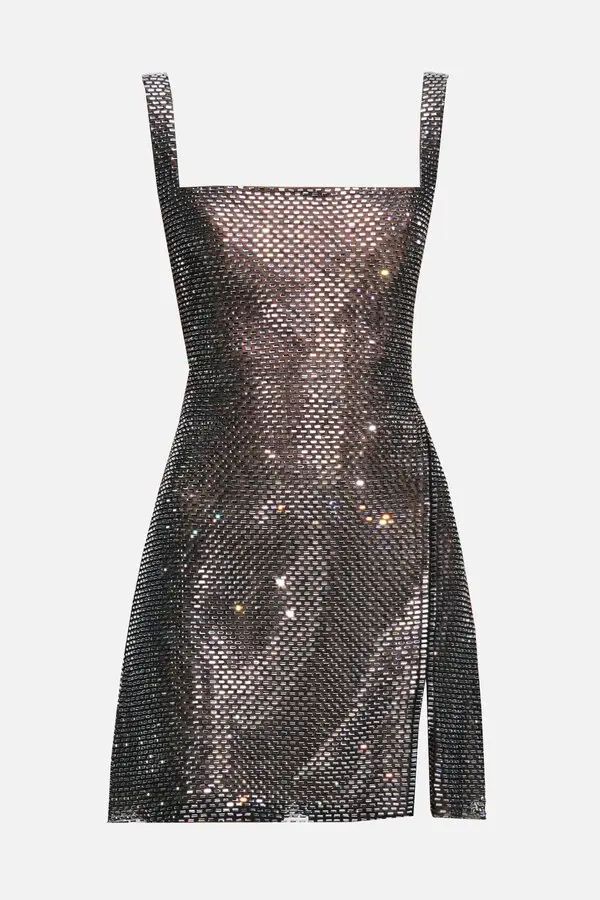 SELF-PORTRAIT Mini Mesh Dress - Multicolor