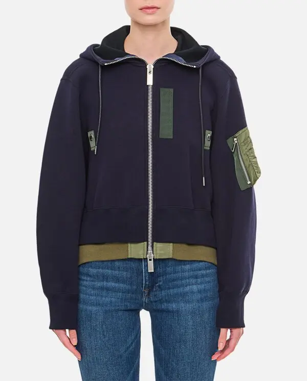 Sacai Layered Full Zip Hoodie