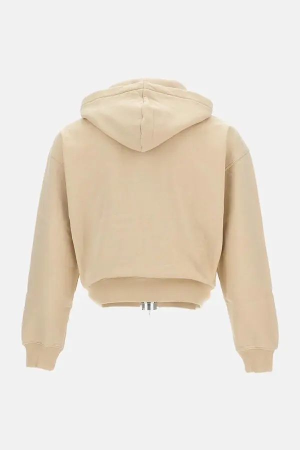 Jacquemus Gros Grain Zip-up Sweatshirt - Beige