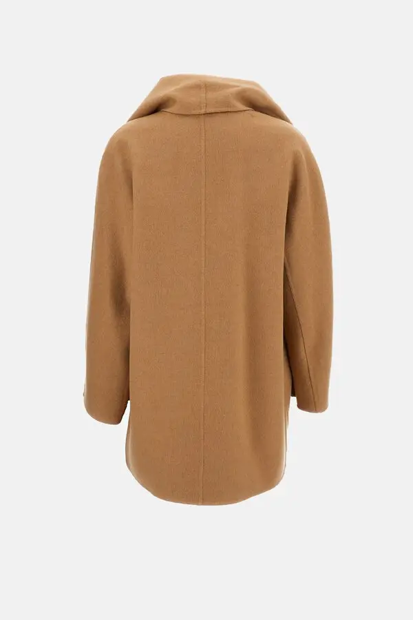 Max Mara Camel Wool Cardigan Coat