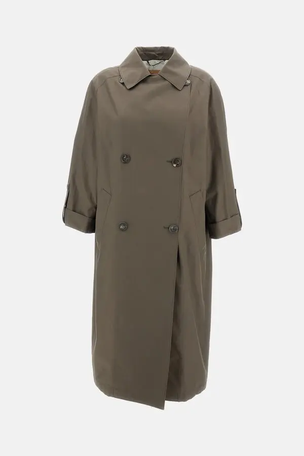 Max Mara Long Trench Coat - Grey