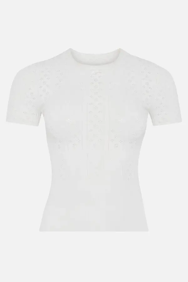 JW Anderson Pointelle Knit T-shirt