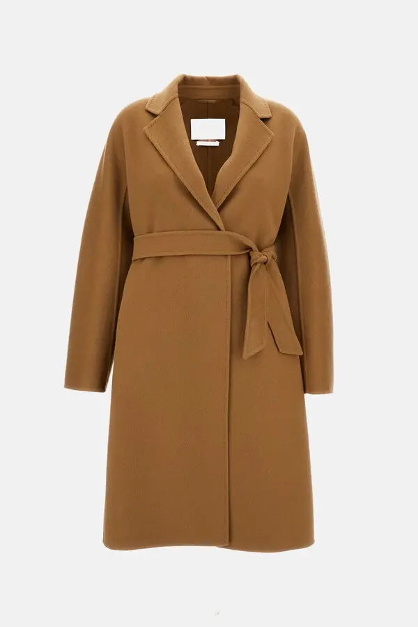 Max Mara Maple Draped Coat - Marrone
