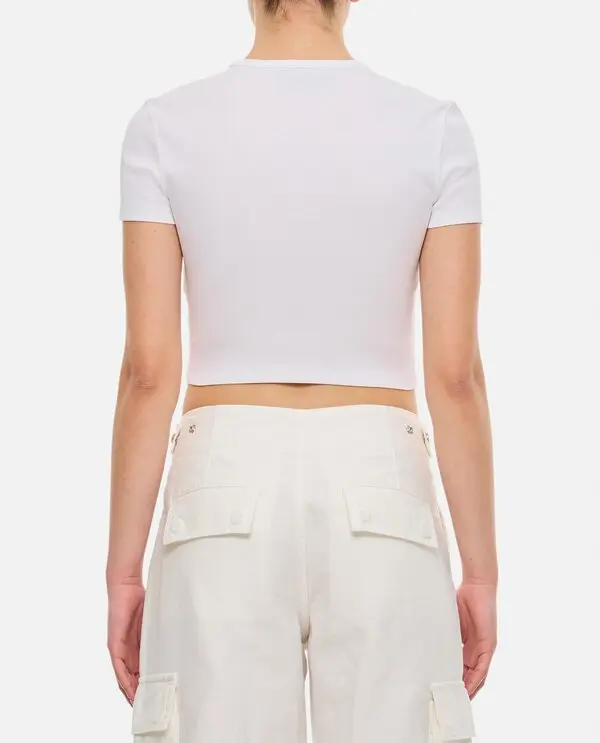 Fendi Ribbed Cropped T-shirt