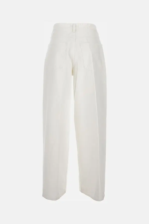 AGOLDE Vana Fold Wide Leg Jeans - Bianco