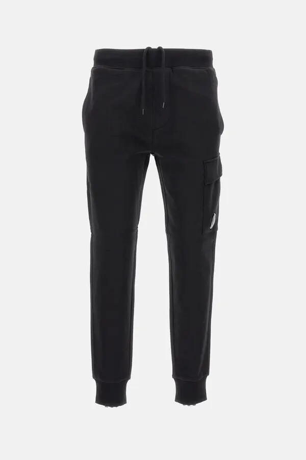 C.P. COMPANY Cotton Cargo Pants With Lens Detail - Nero