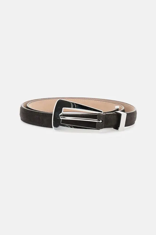 Khaite Lucca Leather Belt - Brown