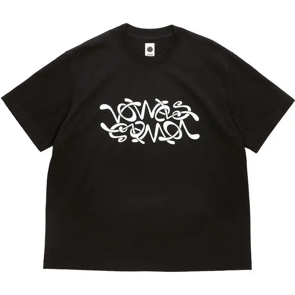 VOWELS Double Scribble Tee - Black