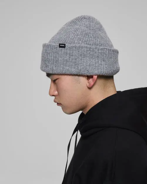 VOWELS Solid Wool Blend Beanie - Grey