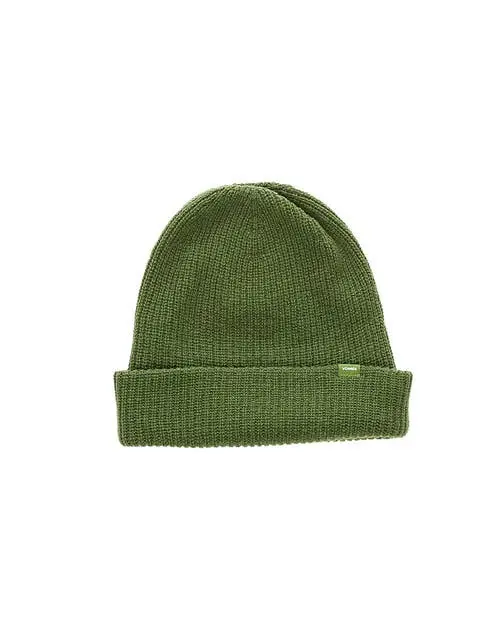 VOWELS Solid Wool Blend Beanie - Olive