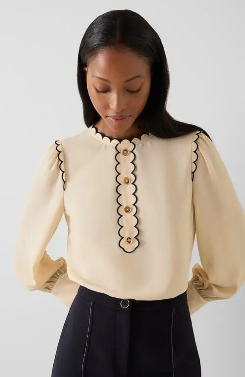 LK BENNETT Jenny Scallop Top